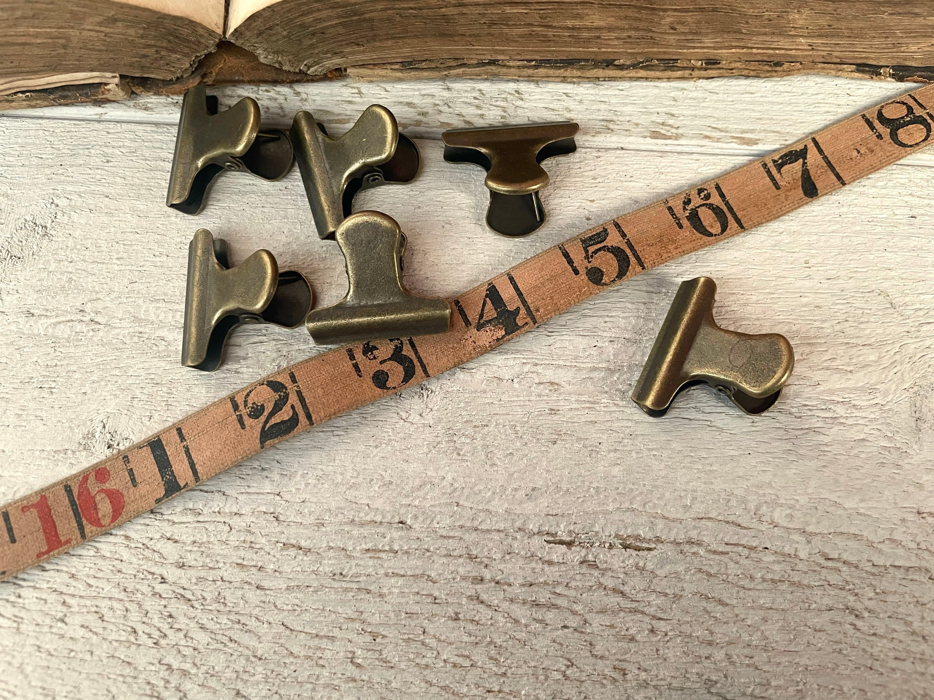 NEW Small Paper Clips Antique Brass Finish Planner Clip - Etsy