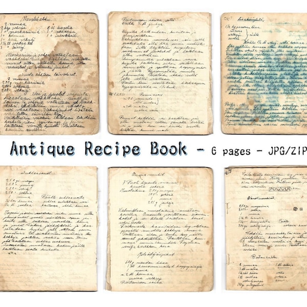 Antique Recipes - Etsy