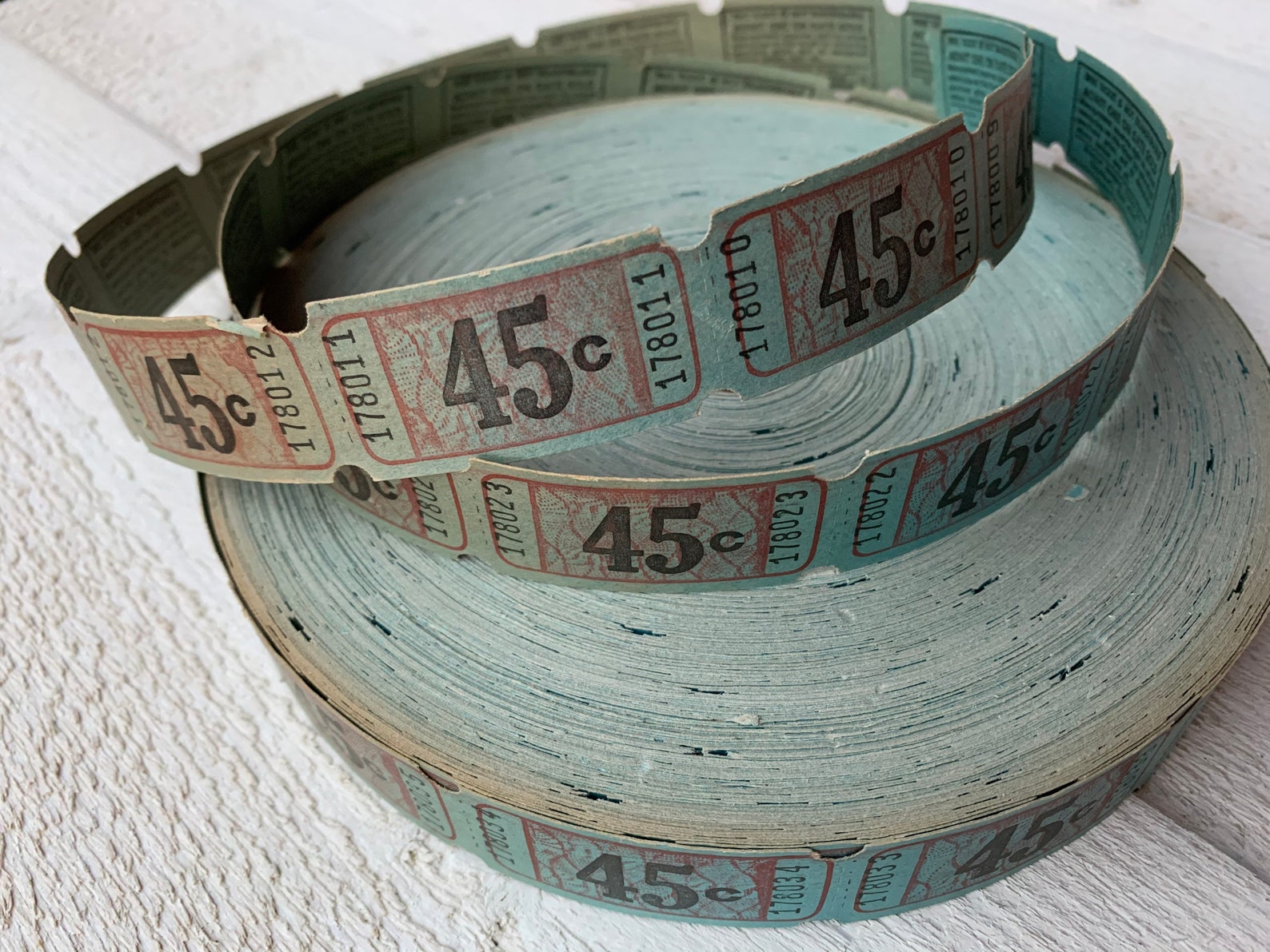 Vintage Amusement Park Tickets, Carnival Cinema Theatre, Decorative ...