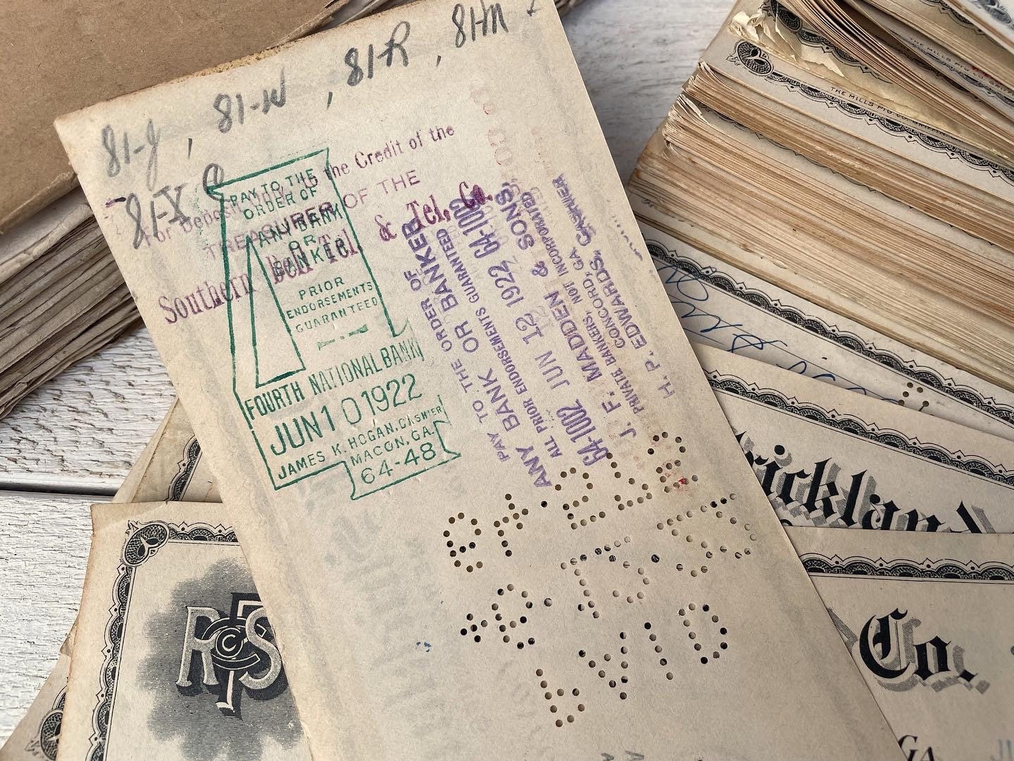 Antique Bank Checks Used Payment Receipt Vintage Ephemera | Etsy