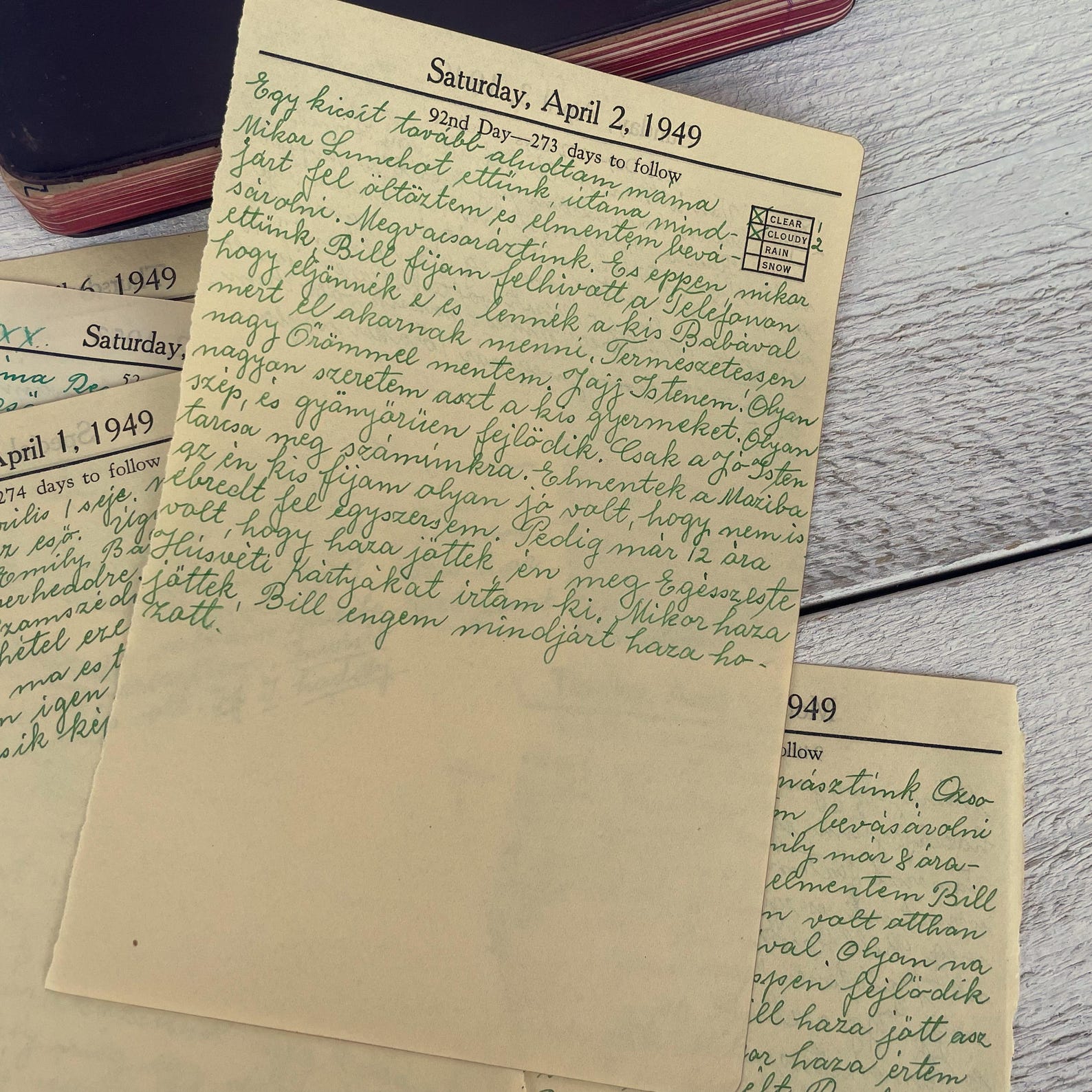 French 1940s-50s Handwritten Agenda Pages - 10 Sheets - for Junk ...