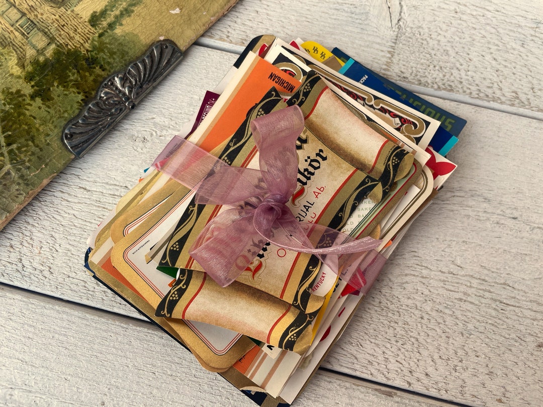 Vintage Huge Label Assortment, Scrapbooking Ephemera, Bottle Candy Food ...