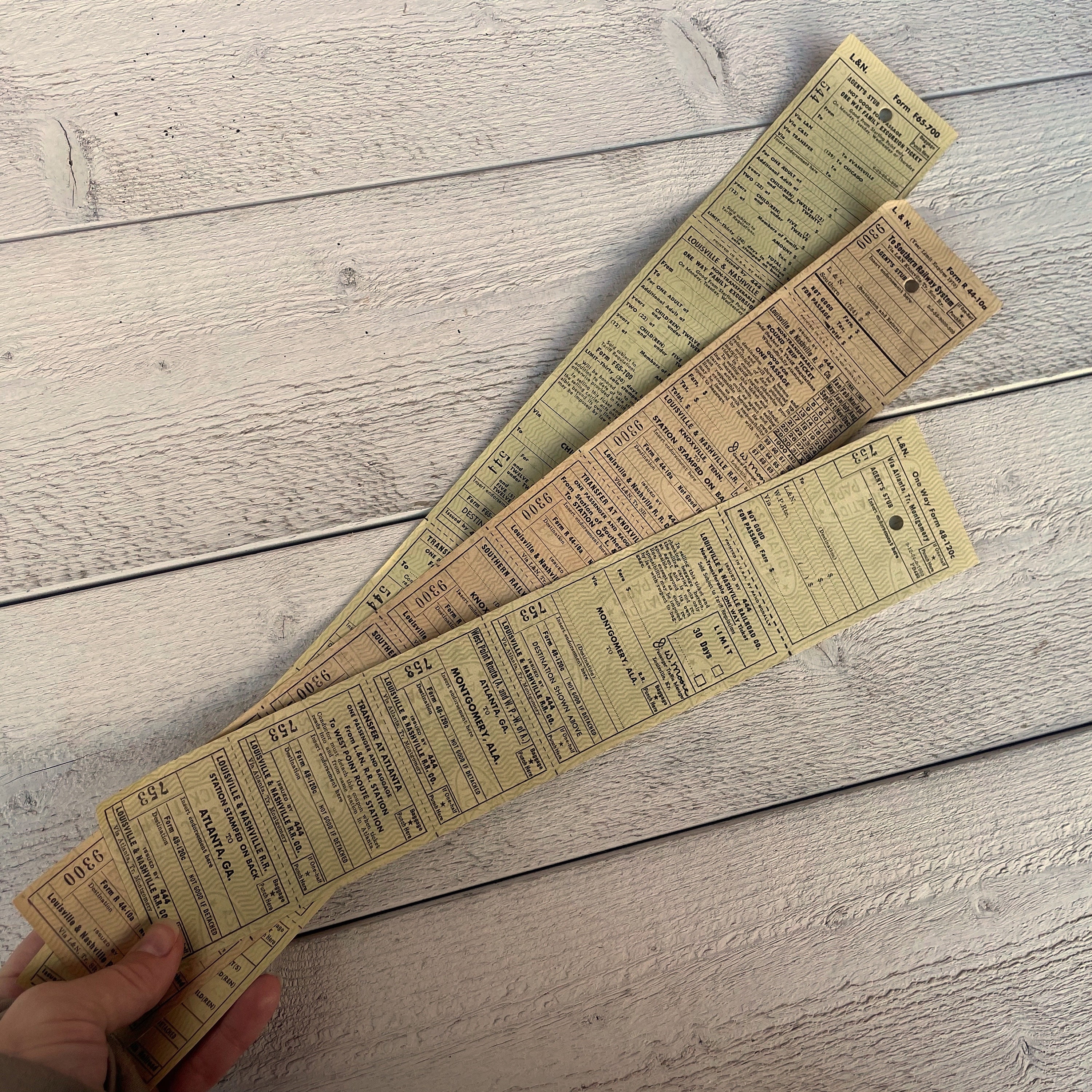 Vintage Train Tickets, Large Paper Ticket, Antique Railroads Ephemera ...