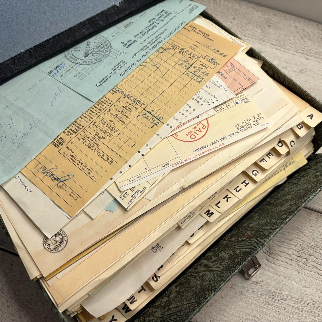 Vintage Business Paper Set - 10 Pieces (box NOT Included) - Random Pick ...