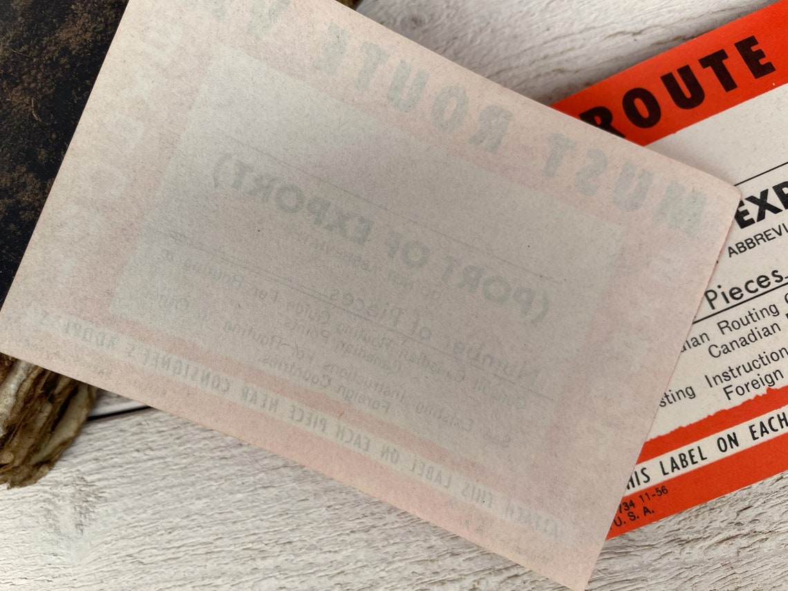 Vintage Shipping Labels, REA Cargo Freight Label, Railroads Ephemera ...