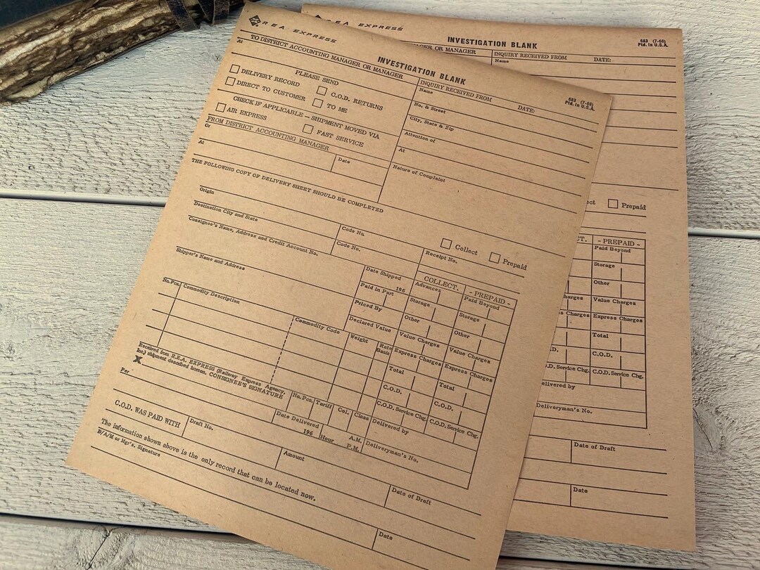 Vintage Investigation Form, Railroad Ephemera, Junk Journaling and ...