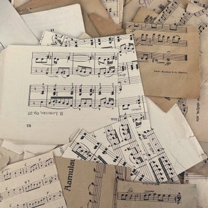 Music Sheet Scraps Set - 30 Scrap Sheets - Assortment for Junk ...