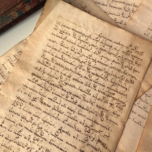 Antique 1600s Legal Document Page, Latin Very Old Handwritten ...