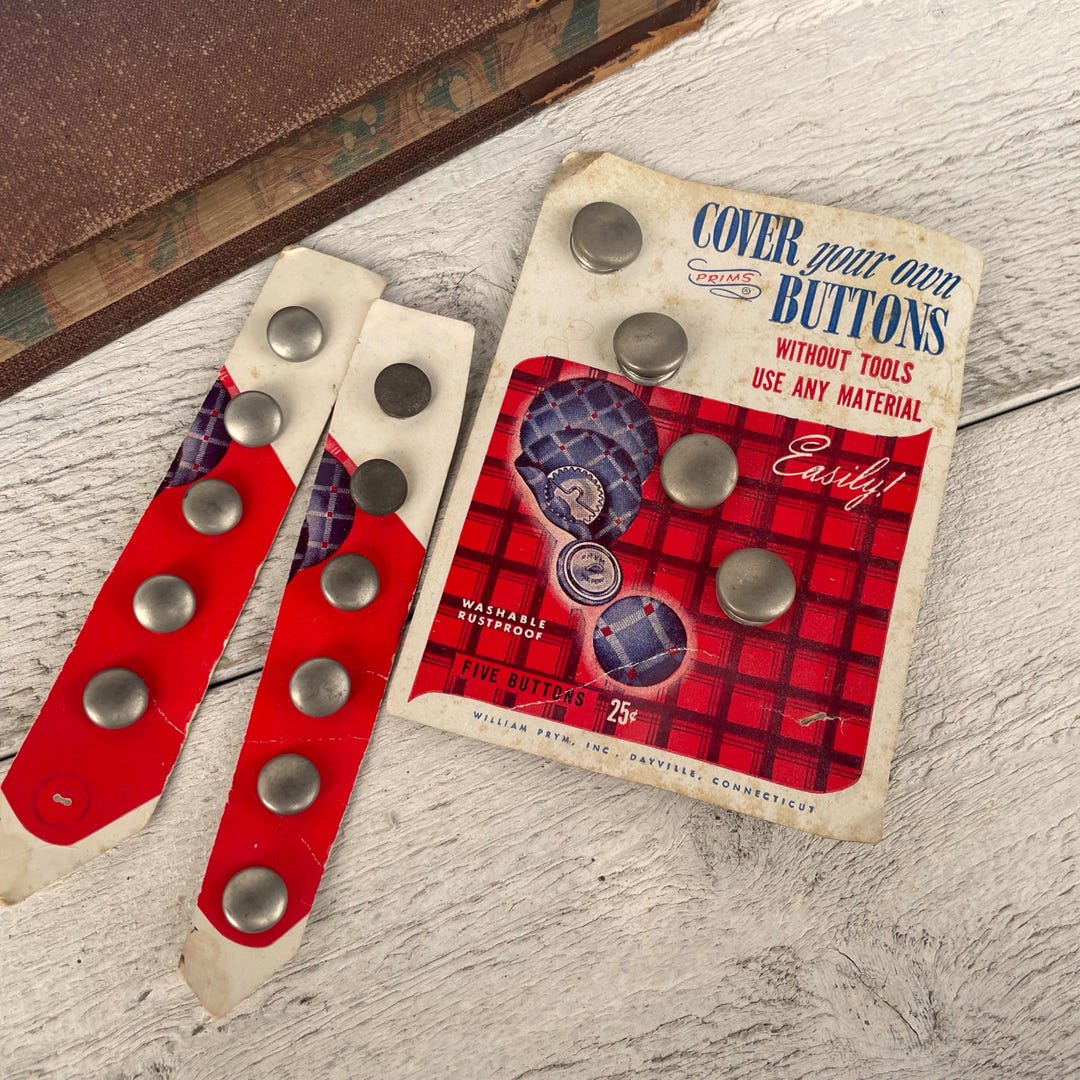 Vintage Button Cards, Advertisement, Unique DIY Button Set, Junk ...