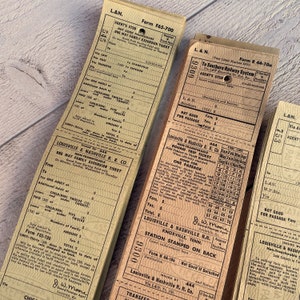 Vintage Train Tickets, Large Paper Ticket, Antique Railroads Ephemera ...