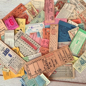 Vintage Large Ticket Assortment, 10 Tickets, Transportation Tickets ...