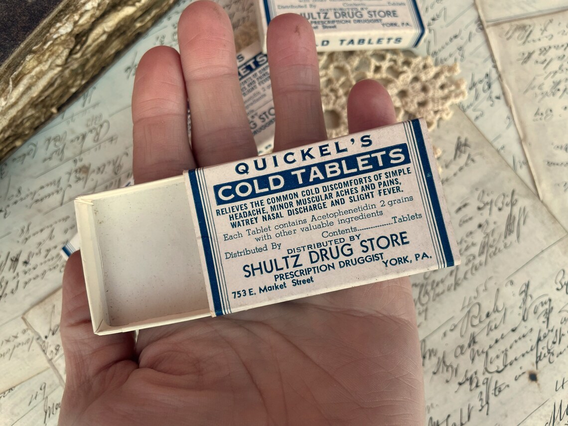 Vintage Medicine Box, Small Advertising Carton Box, Apothecary Item ...
