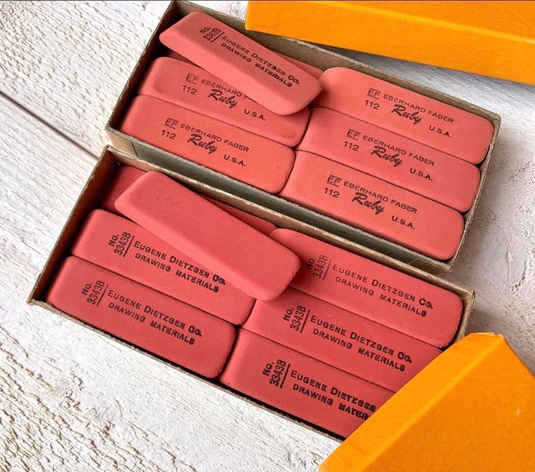 Vintage Erasers, Office and School Supplies, Junk Journaling, Nostalgy ...