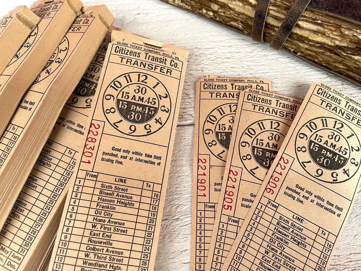 Vintage Transit Tickets, Junk Journal Ephemera, Travel Collectible ...