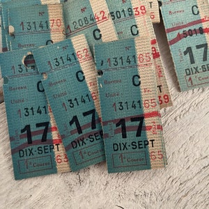 Vintage French Tickets - 5 Sheets - Transport Ticket, Scrapbooking ...