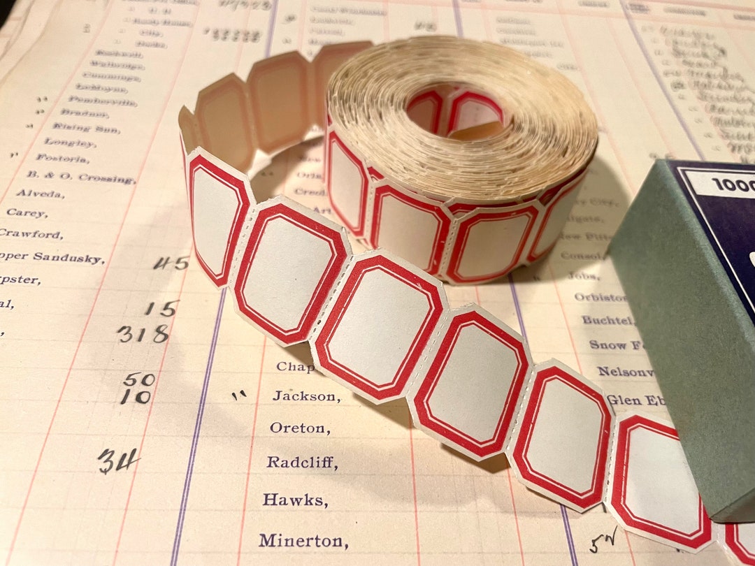 Vintage Original Dennison Labels - 10 Labels - NOT the Roll, NO Box ...
