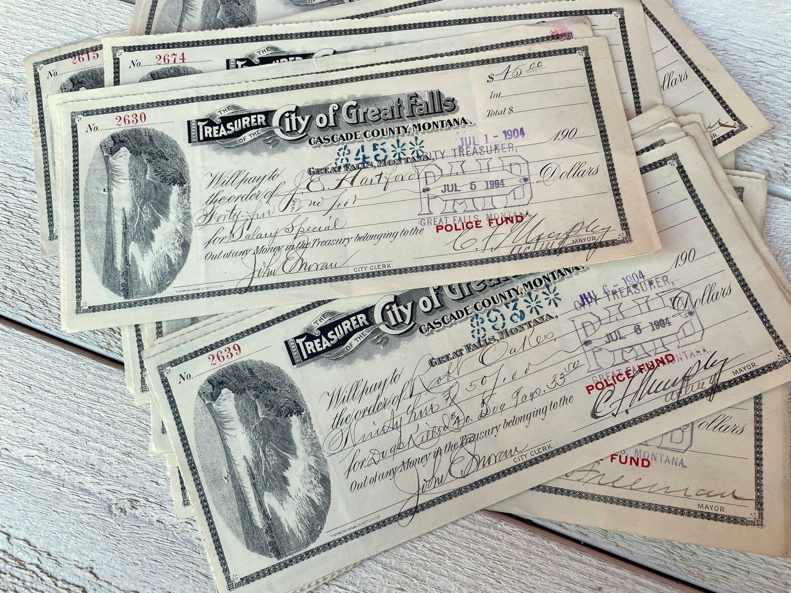Antique Bank Checks Used Payment Check Vintage Ephemera | Etsy