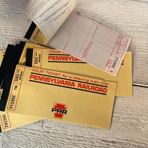 Vintage Train Ticket Book, Railroad Ephemera, Pennsylvania RR, Junk ...