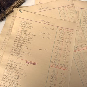 Extra Large Antique Handwritten Ledger 1800s, Junk Journal Ephemera ...