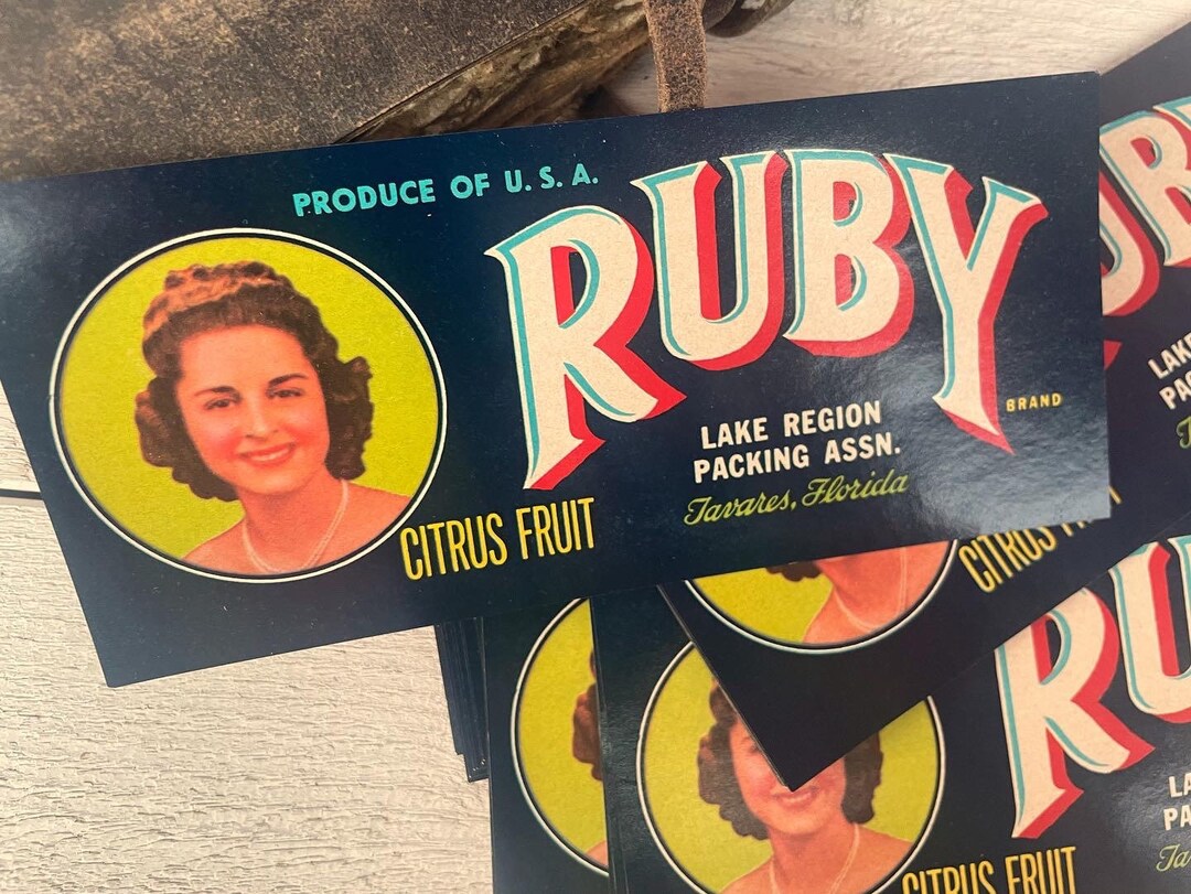 Vintage Citrus Fruit Labels, Junk Journaling, Food / Crate Labels, Ruby ...