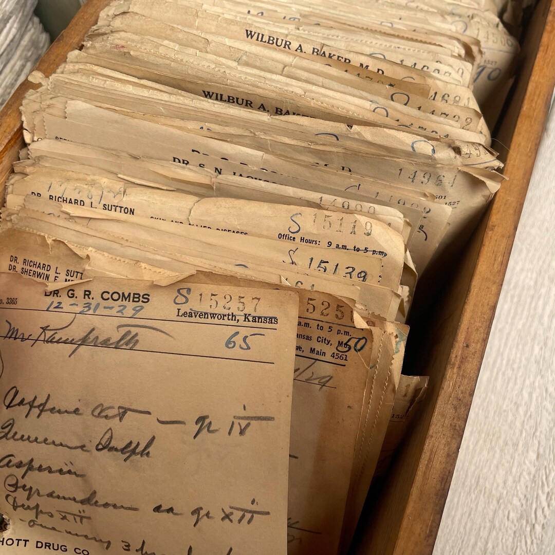 Antique Rx Prescriptions 1920s Handwritten, Pharmacy, Old Apothecary ...