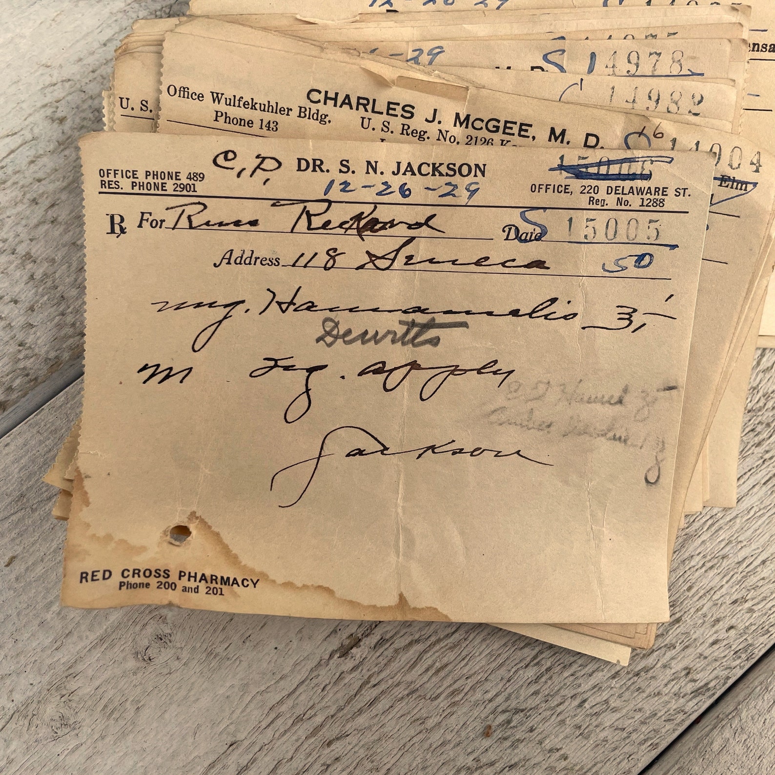 Antique Rx Prescriptions 1920s Handwritten, Pharmacy, Old Apothecary ...