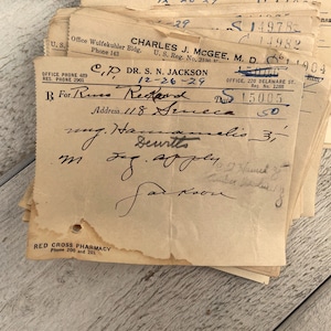 Antique Rx Prescriptions 1920s Handwritten, Pharmacy, Old Apothecary ...