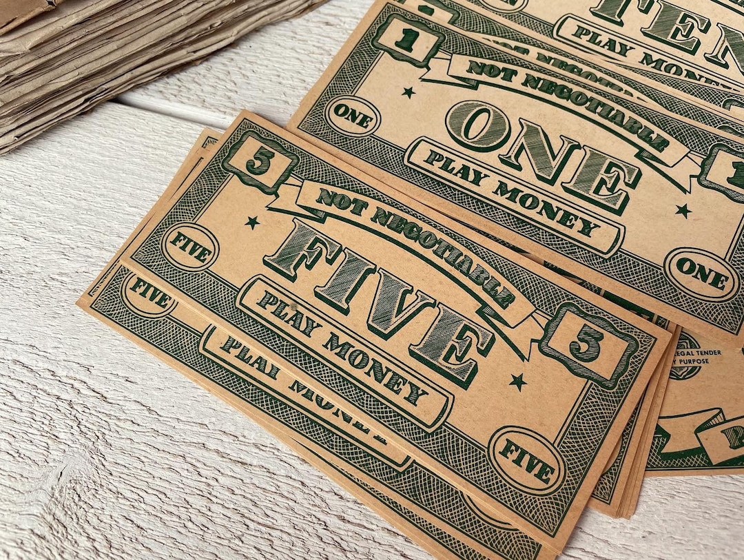 Vintage Play Money, Paper Money for Crafts, Ephemera for Journaling and ...