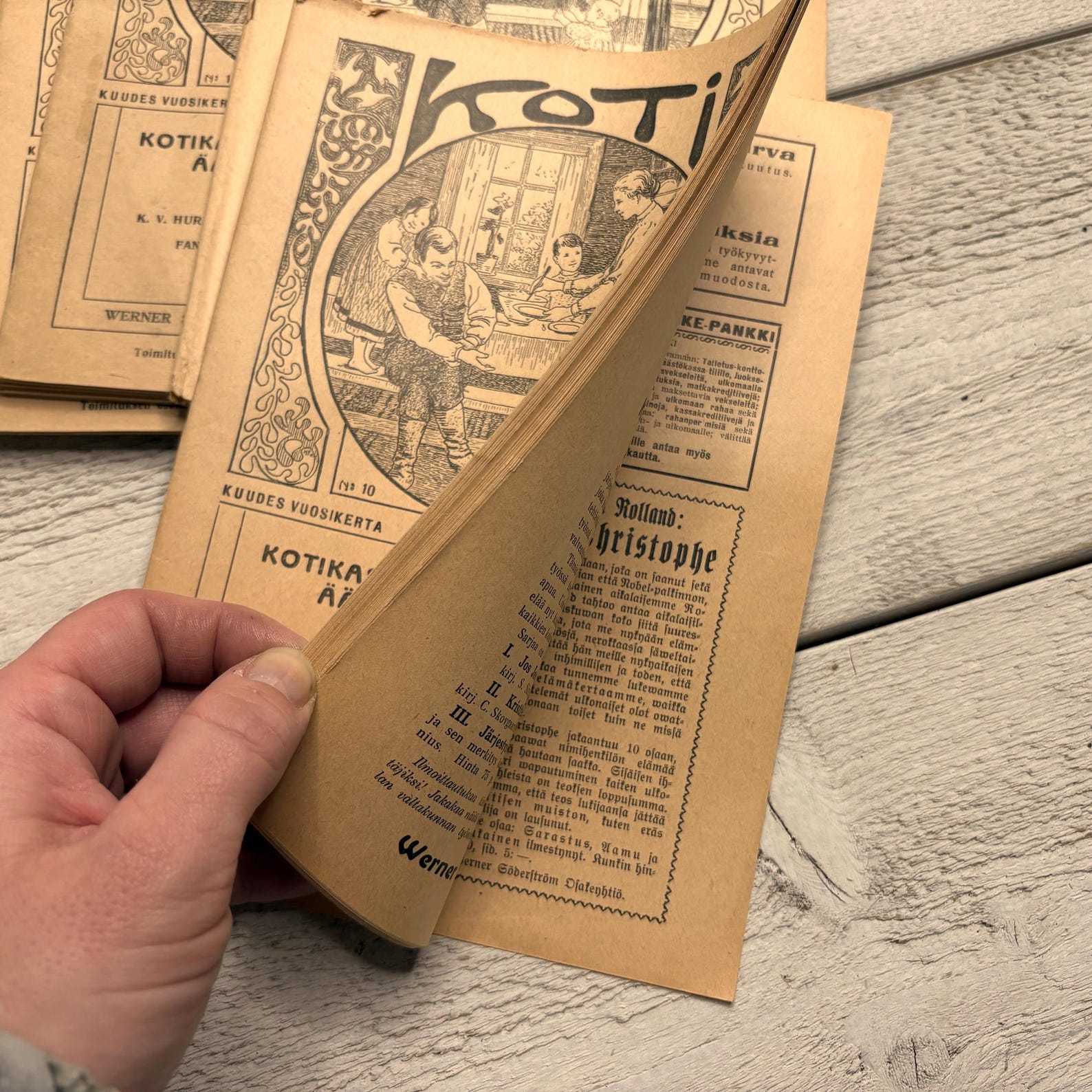 Antique Finnish 1910s Magazine, Home and Parenting, Ephemera for Junk ...