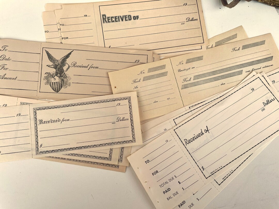 Vintage Unused Checks, Bank Notes, Vintage Ephemera for Junk Journal ...