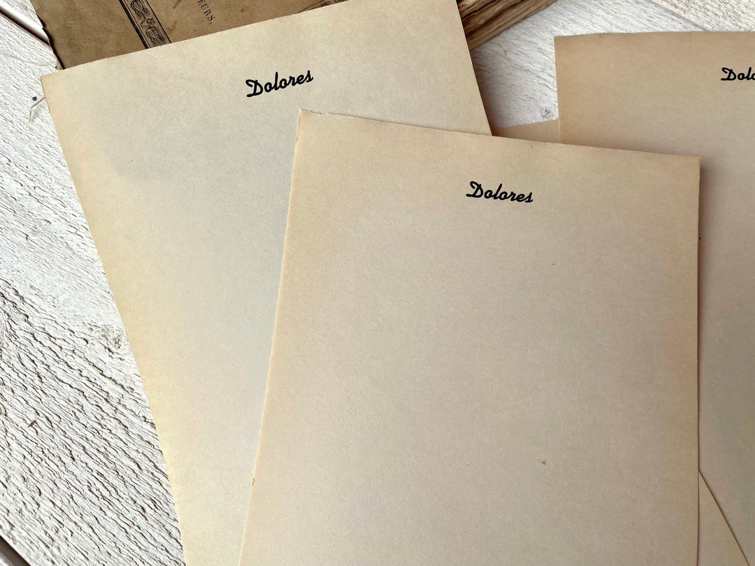 Vintage Dolores Writing Paper, Letter Correspondence Sheet, Aged ...
