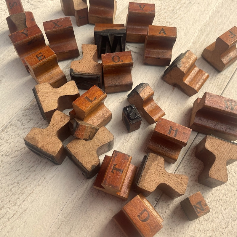 Wooden Alphabet Stamps - Etsy