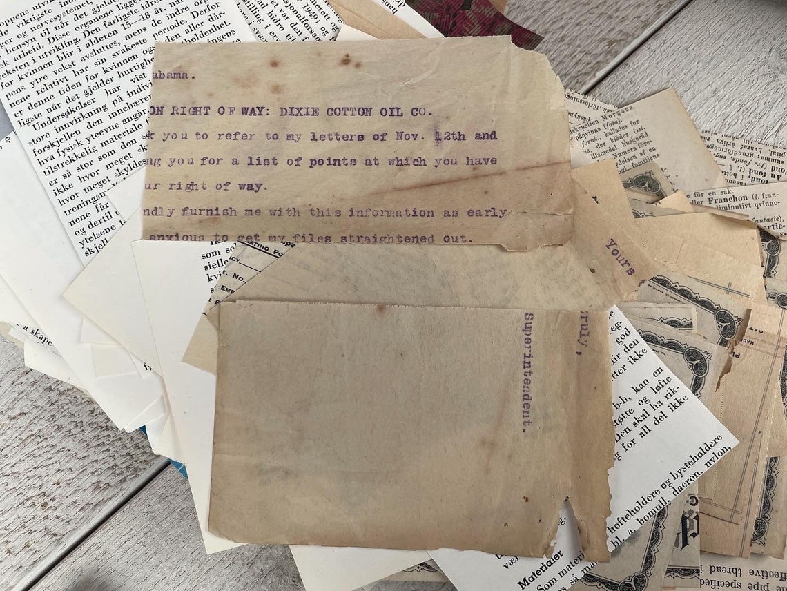 Paper Scrap Pad Scraps for Tags and Cards Junk Journaling - Etsy