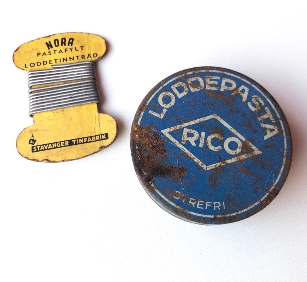 Vintage Tin Box and Metal Thread, Advertising, Container, Soldering ...