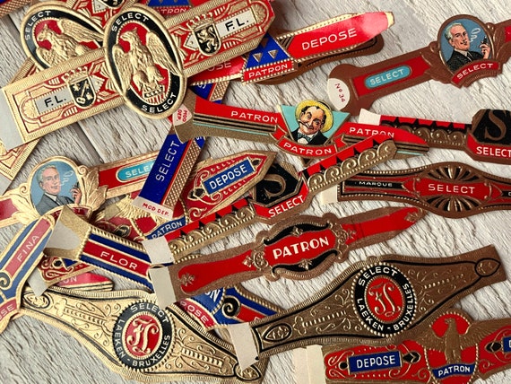 Vintage Cigar Labels Cigar Band Large Set Ephemera for Junk | Etsy