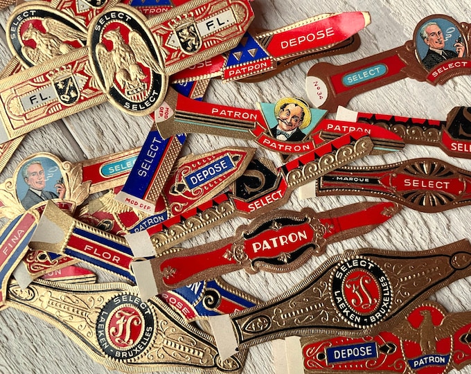 100 CIGAR BAND Labels new Old Stock Cigar Bands - Etsy