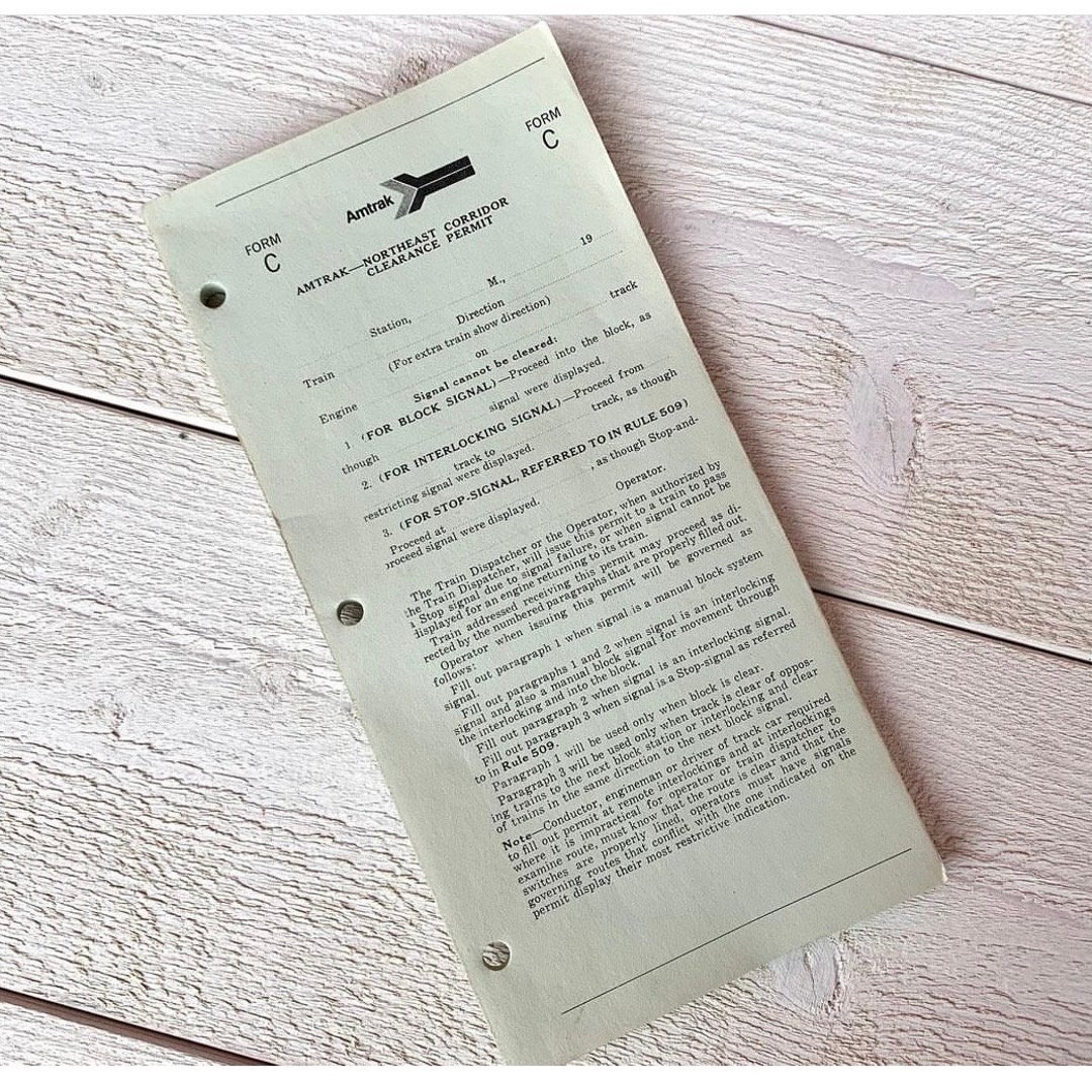 Vintage Train Forms, Railroad Ephemera, Faded Mint Green, Scrapbooking ...
