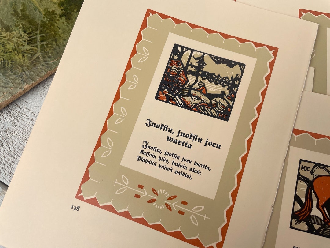 Vintage Finnish Folk Lore Poem Pages, Unique Journaling Pages for ...