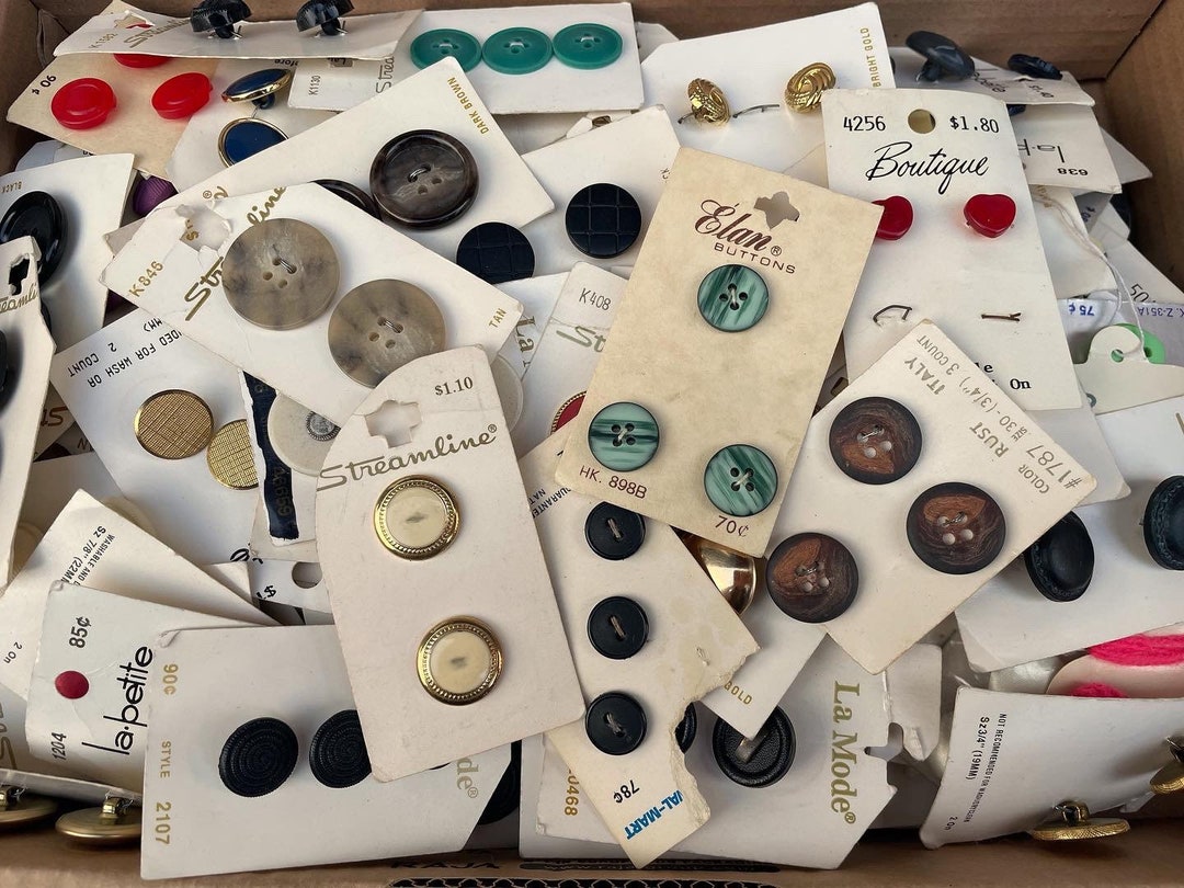 Vintage Button Cards, Ephemera for Crafts, Sewing Journals or Needle ...