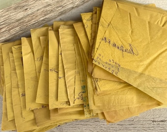Vintage SCRAPS of Onion Skin Tissue Paper, Thin Cut Papers, From ...