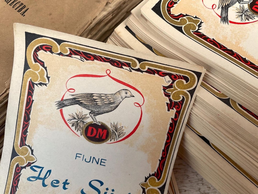 Vintage Dutch Bottle Labels, Bird Themed Ephemera, Junk Journaling ...