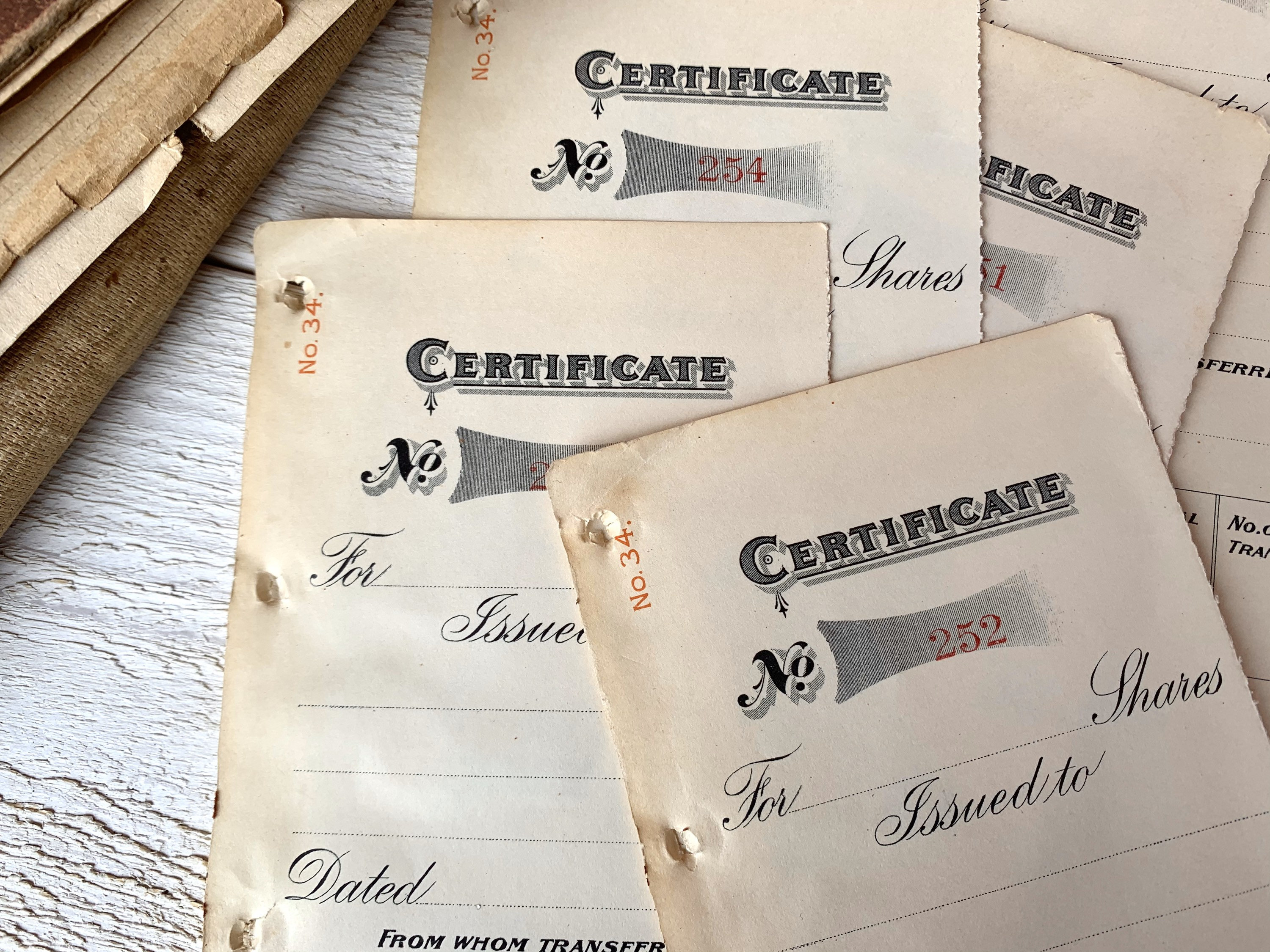 Antique Certificates Vintage Document Vintage Ephemera Junk | Etsy UK