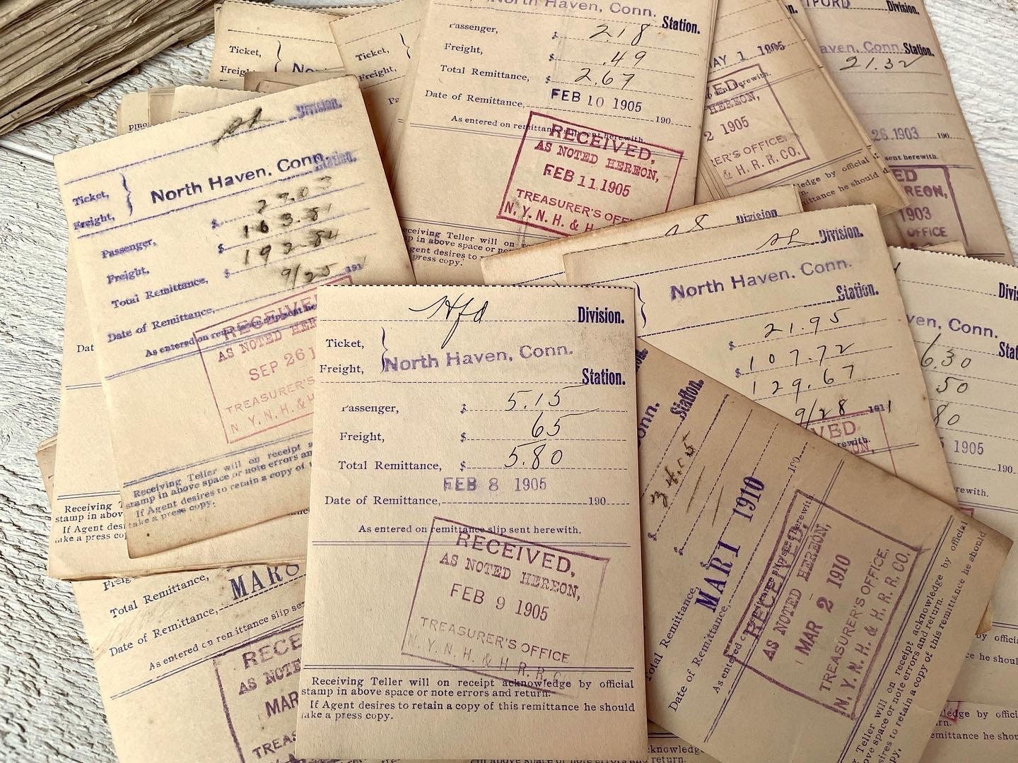 Vintage Railroad Receipts Train Station Receipt Large Set - Etsy