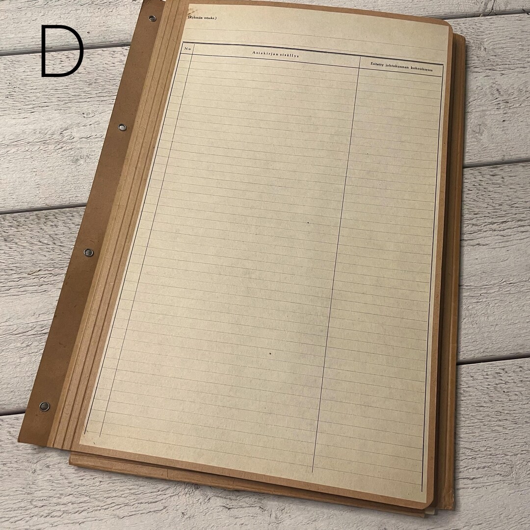 Vintage File Folder, ONE Large Filing Folder With Content #D, Ephemera ...