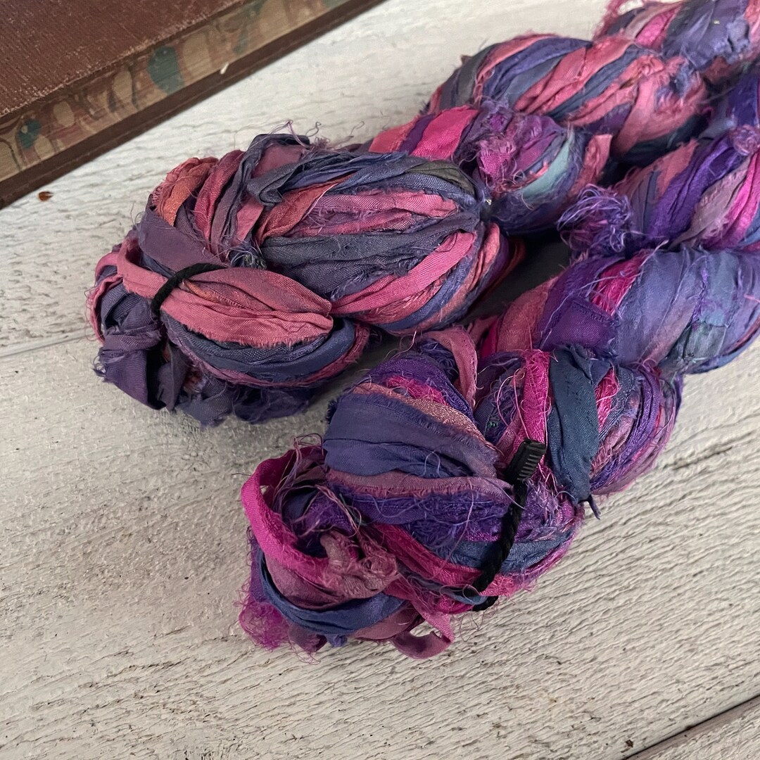 Sari Silk Ribbon - «carnival» 3 / 6 / 10 Yards, Recycled Indian Saree ...