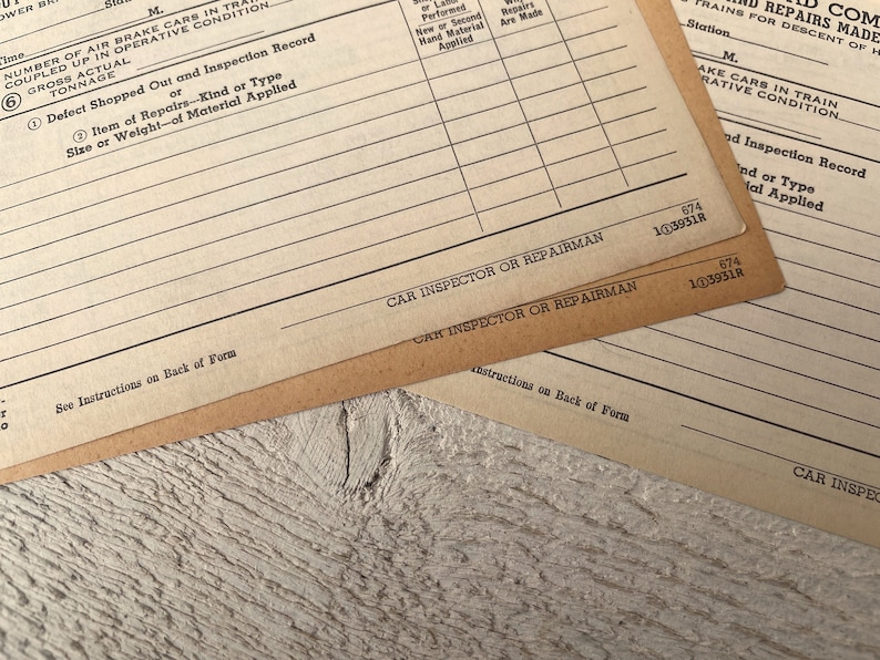 Vintage Train Waybill - 6 Sheets - Railroad Ephemera, Junk Journaling ...