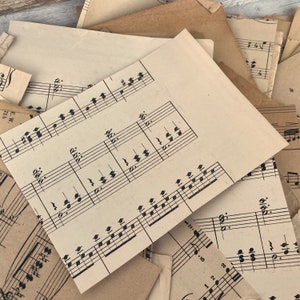 Music Sheet Scraps Set - 30 Scrap Sheets - Assortment for Junk ...