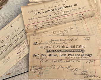 Handwritten Invoices - Etsy