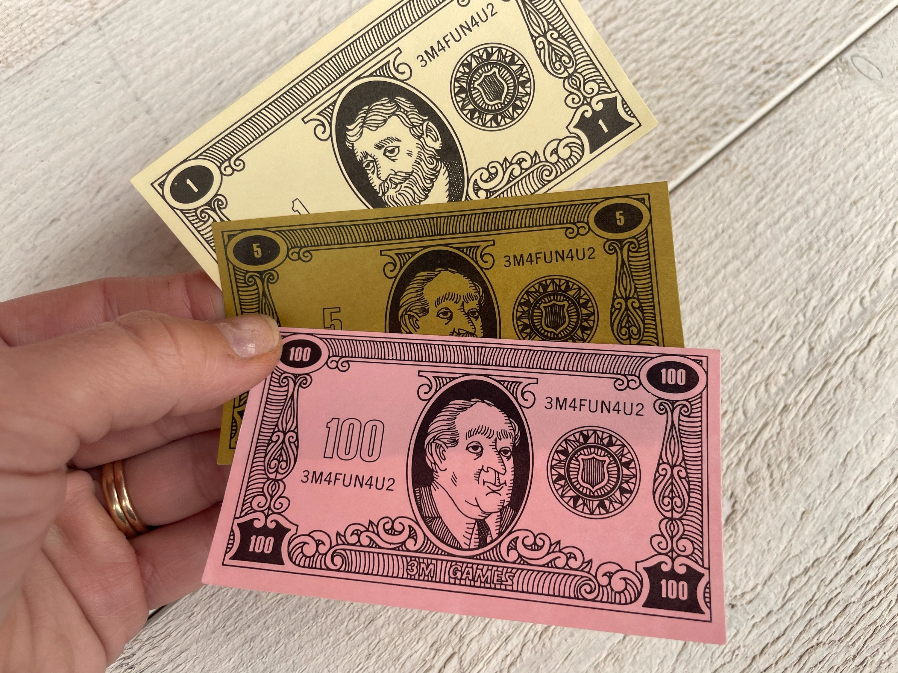 Vintage 1970s Play Money Board Game Paper Money Business - Etsy
