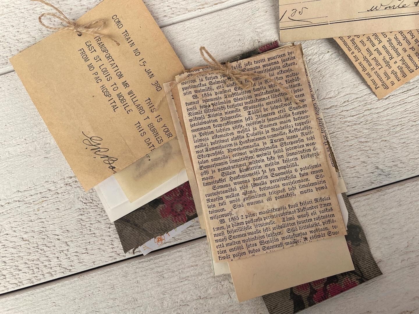 Paper Scrap Pad, Scraps for Tags and Cards, Junk Journaling, Vintage ...